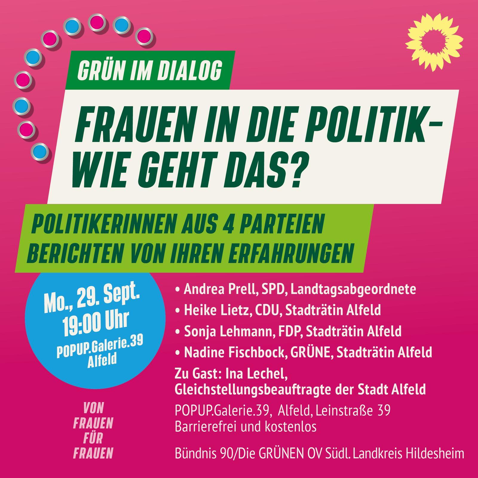 Frauen in die Politik - Wie geht das?: Grün im Dialog